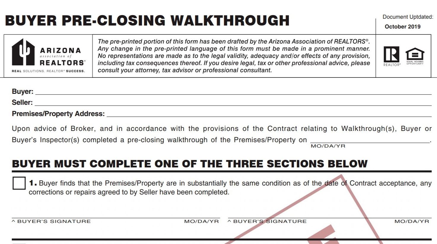 Should Buyer Do A Pre Closing Walkthrough Tempe Real Estate Agent 